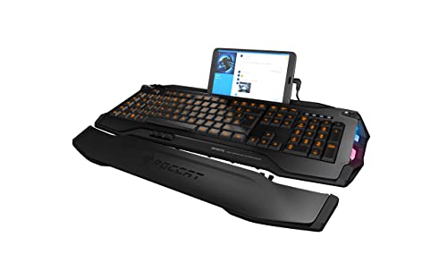 ROCCAT Skeltr - Smart Communication RGB Gaming Keyboard with Universal Device Docking Slot, Black (Renewed)