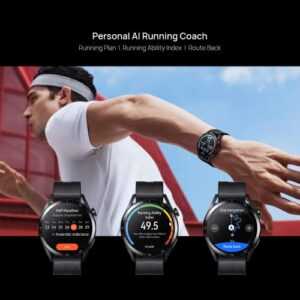 HUAWEI Watch GT 3 (46mm) GPS + Bluetooth Smartwatch (Elite Steel) - International Version, (OB02819)