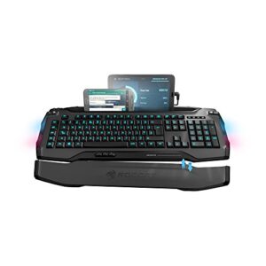 ROCCAT Skeltr - Smart Communication RGB Gaming Keyboard with Universal Device Docking Slot, Black (Renewed)