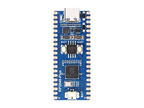 Waveshare RP2040-Plus, A Low-Cost, High-Performance Pico-Like MCU Board Based On Raspberry Pi Microcontroller RP2040 4MB