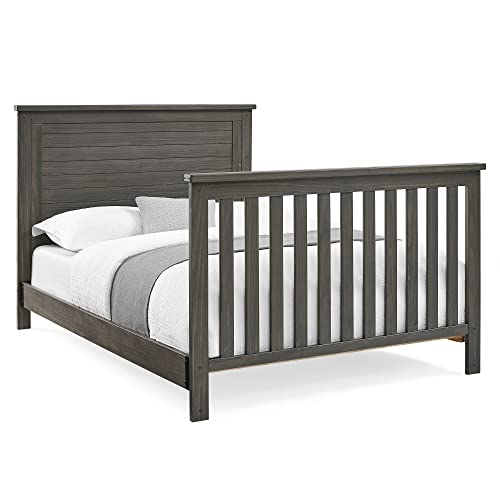 Delta Children Simmons Kids Caden 6-in-1 Convertible Crib with Trundle Drawer, Greenguard Gold Certified, Rustic Grey