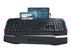 roccat skeltr - smart communication rgb gaming keyboard with universal device docking slot, black (renewed)