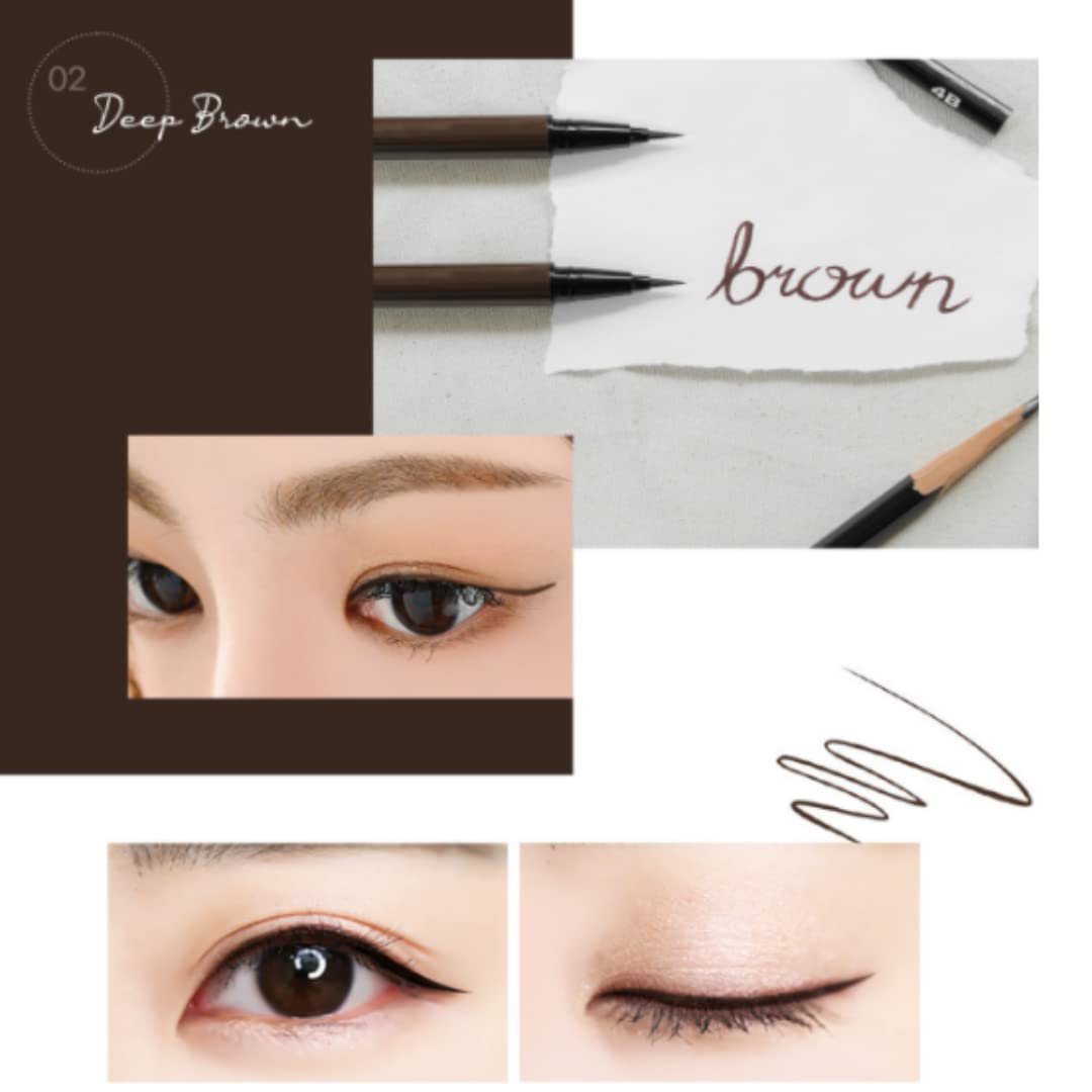 IM UNNY Skinny Fit Art Liner (A01 Kill Black), Liquid Eyeliner with 0.01mm Micro Tip for Ultra Precise Waterproof Smudge Proof Eyeliner, Longlasting with Full Pigment formula, Korean Makeup