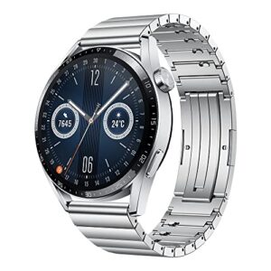 HUAWEI Watch GT 3 (46mm) GPS + Bluetooth Smartwatch (Elite Steel) - International Version, (OB02819)