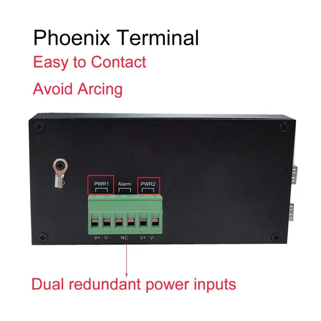 OLYCOM Managed Switch Poe Giabit Ethernet 8 Port RJ45 with POE+ 4 Port SFP Din Rail IP40 Vlan QoS STP/RSTP for Outdoor Use