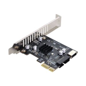 cablecc 5gbps type-e usb 3.1 front panel socket & usb 2.0 to pci-e 1x express card vl805 adapter for motherboard