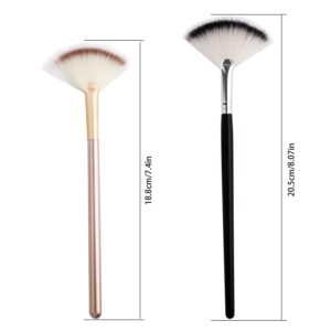 6 Pieces Fan Brushes for Facials Slim Soft Face Mask Brush Applicator for Glycolic Acid Peel Mask Esthetician Face Makeup Brush