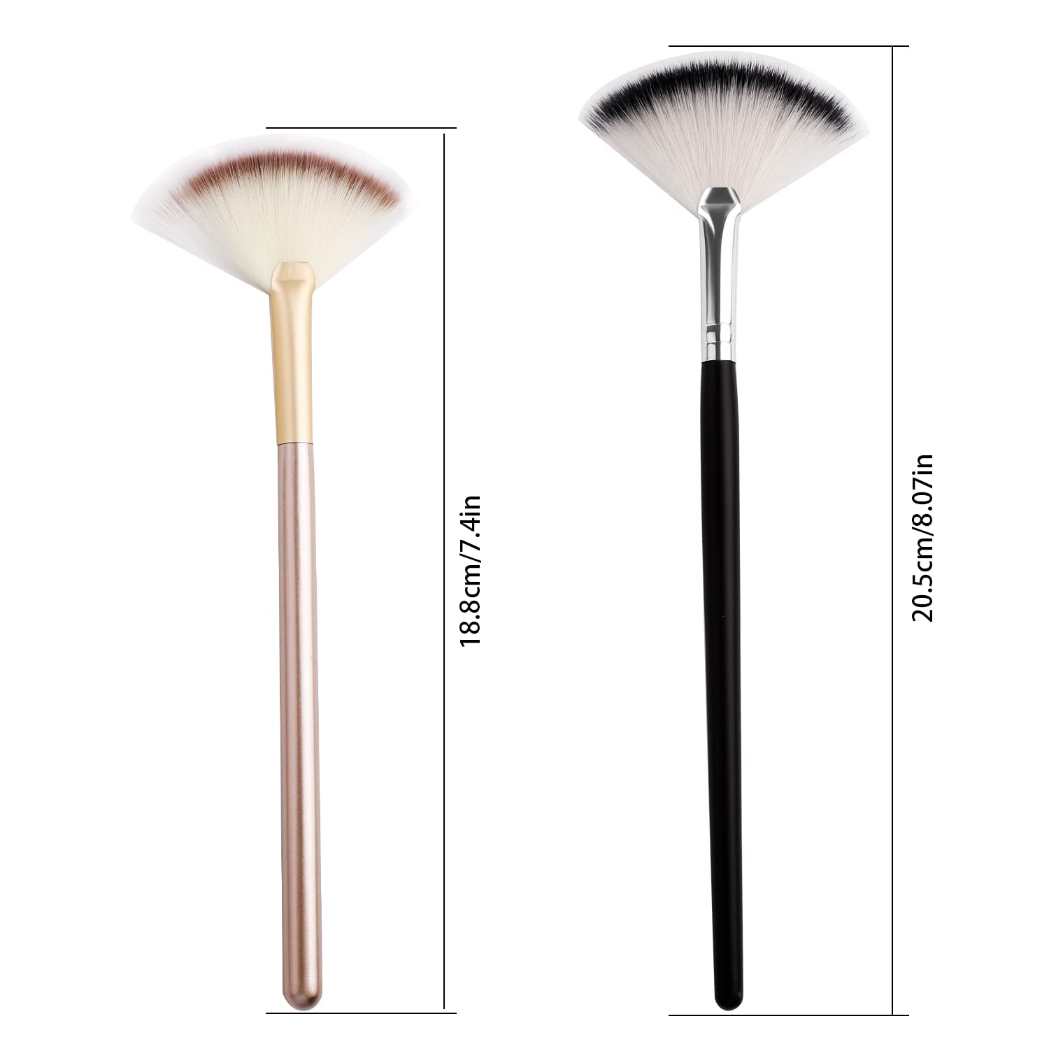 6 Pieces Fan Brushes for Facials Slim Soft Face Mask Brush Applicator for Glycolic Acid Peel Mask Esthetician Face Makeup Brush