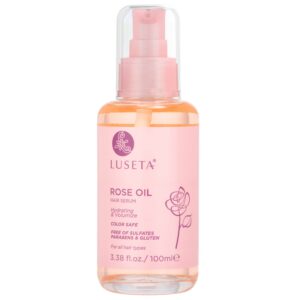 luseta rose oil hair oil moisturizing, hydrating & nourishing serum for all hair types dry scalp treatment 3.38oz