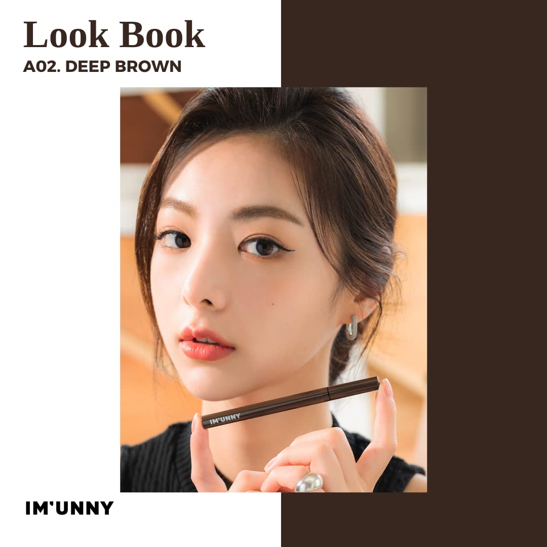 IM UNNY Skinny Fit Art Liner (A01 Kill Black), Liquid Eyeliner with 0.01mm Micro Tip for Ultra Precise Waterproof Smudge Proof Eyeliner, Longlasting with Full Pigment formula, Korean Makeup