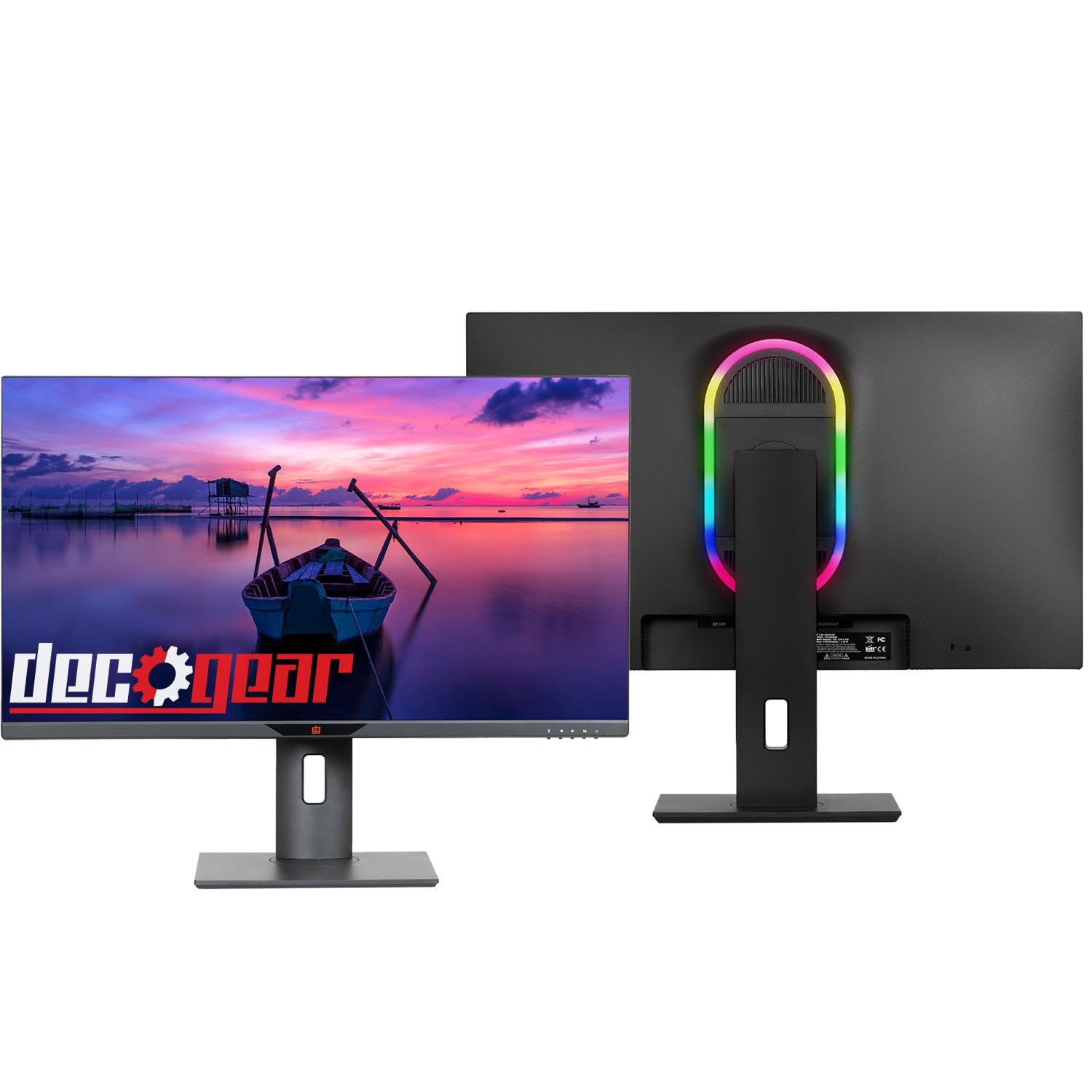 Deco Gear 28" 4K Ultrawide IPS Monitor, Crisp 3840x2160 Resolution, 60Hz Refresh Rate, 4ms with OD, Over 1 Billion Colors, 100% sRGB Color Accuracy, 16:9 Aspect Ratio, Ambient Backlighting