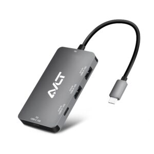 avlt 4-port usb 3.1 gen 2 type c 10g hub with 85w pd charging - portable multiport adapter – fast data transfer and charging for macbook, laptop, pc, ipad (does not support usb-c monitor)