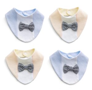 gavvy baby bibs for boys, baby bandana bibs, drool bibs baby essentials for newborn boys, cotton bibs w/waterproof lining, newborn essentials must haves baby boys, bow tie bibs