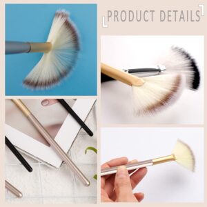 6 Pieces Fan Brushes for Facials Slim Soft Face Mask Brush Applicator for Glycolic Acid Peel Mask Esthetician Face Makeup Brush