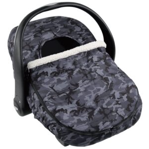 the peanutshell car seat cover | black camo | winter carseat canopy | car seat cover baby