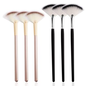 6 pieces fan brushes for facials slim soft face mask brush applicator for glycolic acid peel mask esthetician face makeup brush