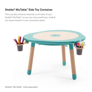 Stokke MuTable Side Toy Container - Stores Chalk, Dry Erase Markers & Small Toys - Rotates to Store Under MuTable