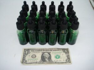 case of 24 commercial grade 1oz faded green glass bottle dropper 30ml with cap