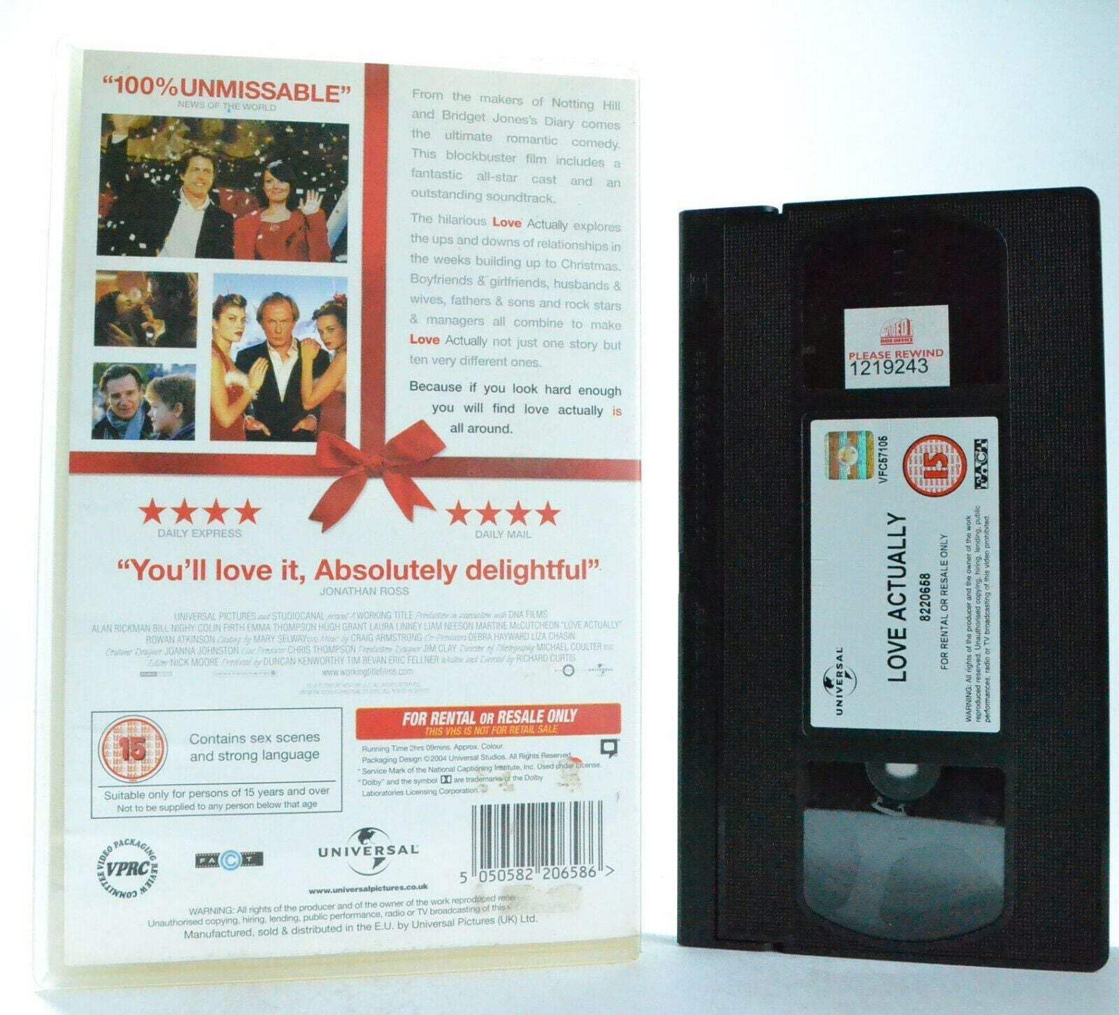 Large Box, Love Actually: (2004) Classic Love Movie - A.Rickman/C.Firth - VHS