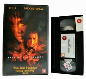 kiss of the dragon: jet li - martial arts - action - large box - ex-rental - vhs_ab