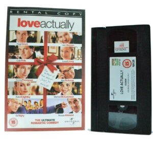 large box, love actually: (2004) classic love movie - a.rickman/c.firth - vhs