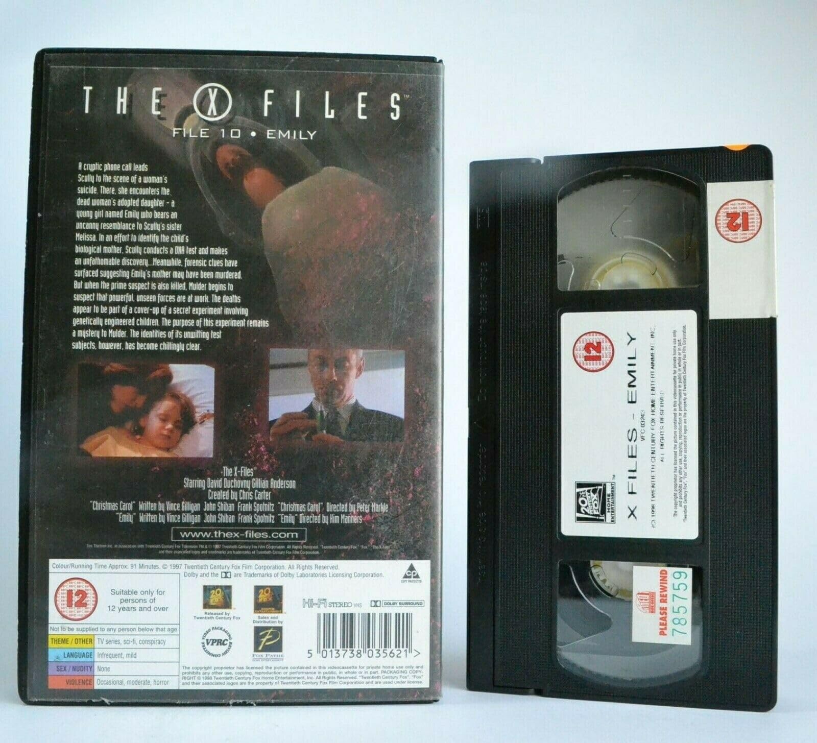 The X-Files: Emily - Sci-Fi TV Series - Large Box - Gillian Anderson - Pal VHS