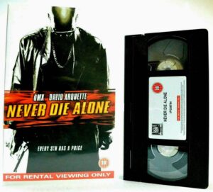 never die alone. dmx action - ruthless gangsters - large box - ex-rental - vhs