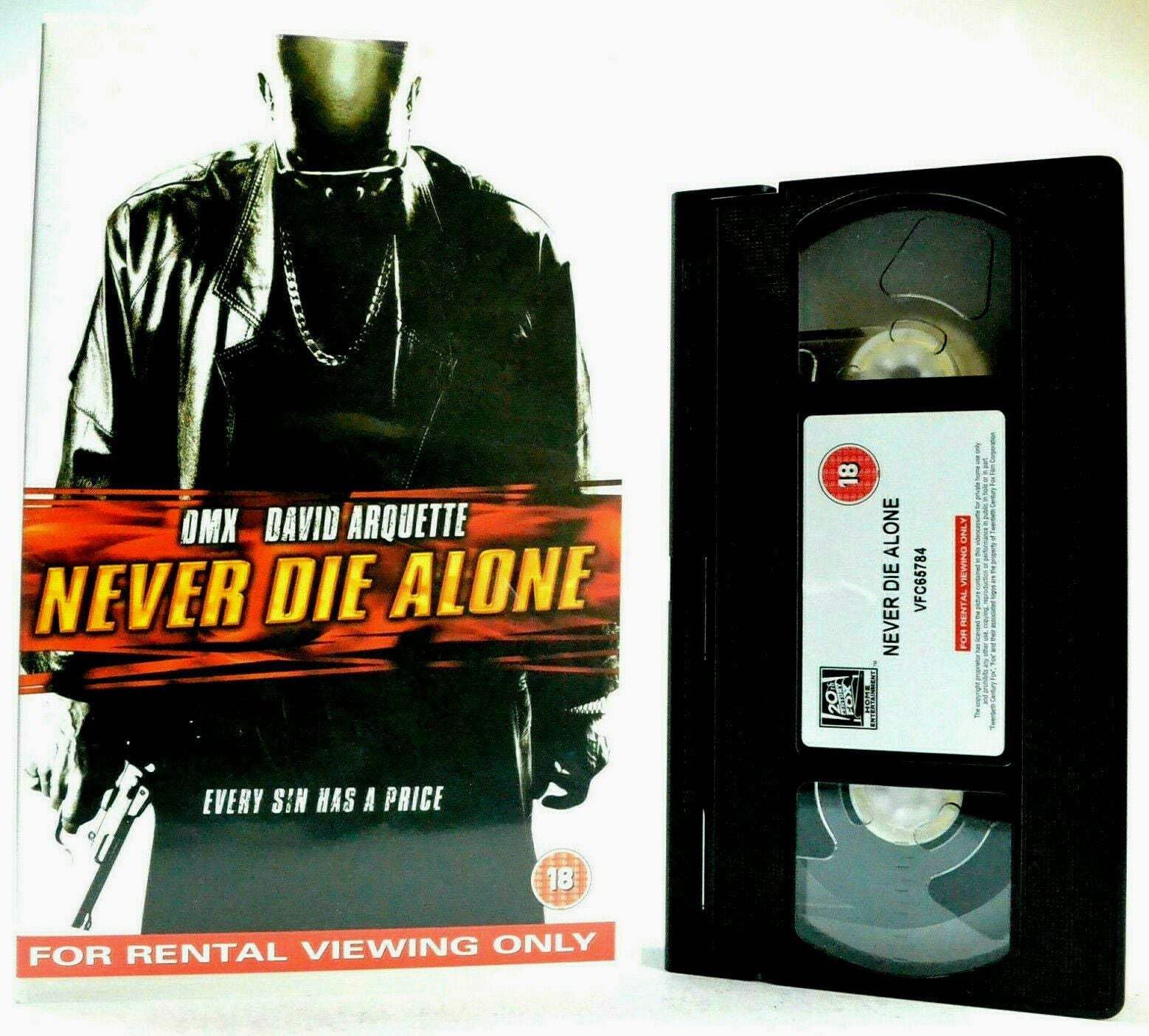 Never Die Alone. DMX Action - Ruthless Gangsters - Large Box - Ex-Rental - VHS