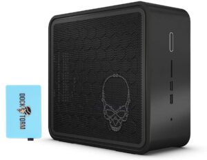 intel nuc 9 nuc9i7qnx mini desktop black i7-9750h, 32gb ram, 256gb pcie ssd, uhd 630, wifi 6, bluetooth, 1xhdmi, win 11 pro with hub