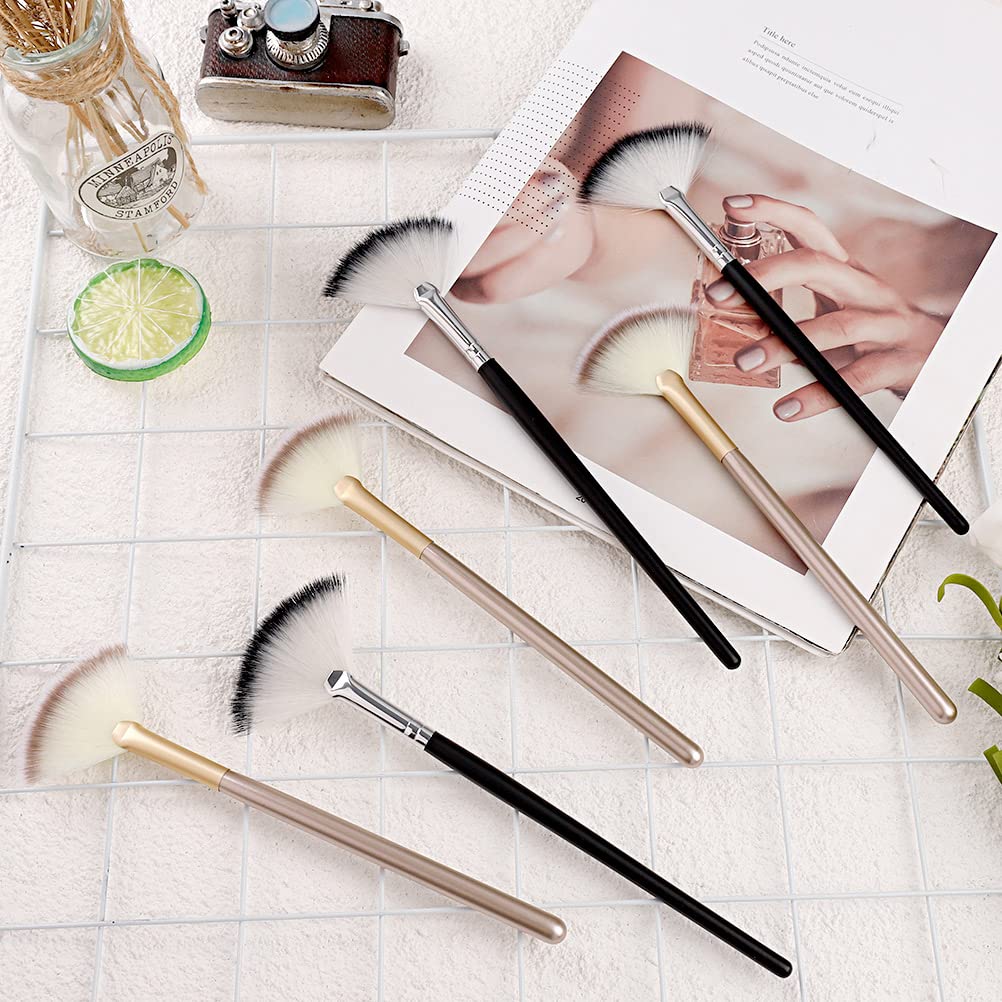 6 Pieces Fan Brushes for Facials Slim Soft Face Mask Brush Applicator for Glycolic Acid Peel Mask Esthetician Face Makeup Brush