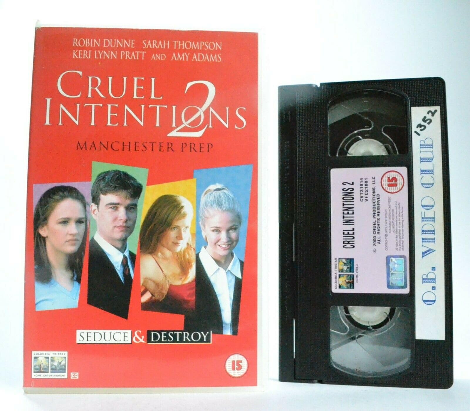 Cruel Intentions 2: Prequel To 1999 Movie - Comedy Drama - Amy Adams - Pal VHS