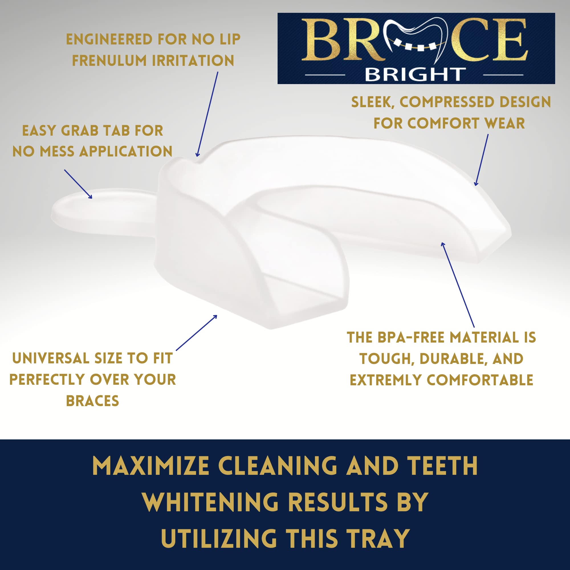 Teeth Whitening for Braces, Braces Cleaner Foam, Brace Teeth Whitening kit for Under Metal, Ceramic, Brackets & Wires. Cleaning Kit, Use w/Toothbrush or Trays No Sensitivity. Minty, Teens, Adults