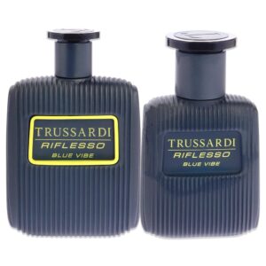 Trussardi Riflesso Blue Vibe Men 3.4 oz EDT Spray, 1oz EDT Spray 2 Pc Gift Set