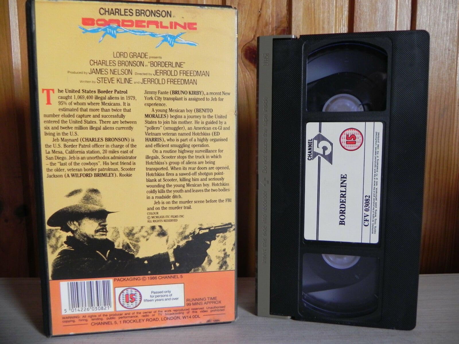 Borderline - Channel 5 - Charles Bronson - Bruno Kirby - Benito Morales - VHS