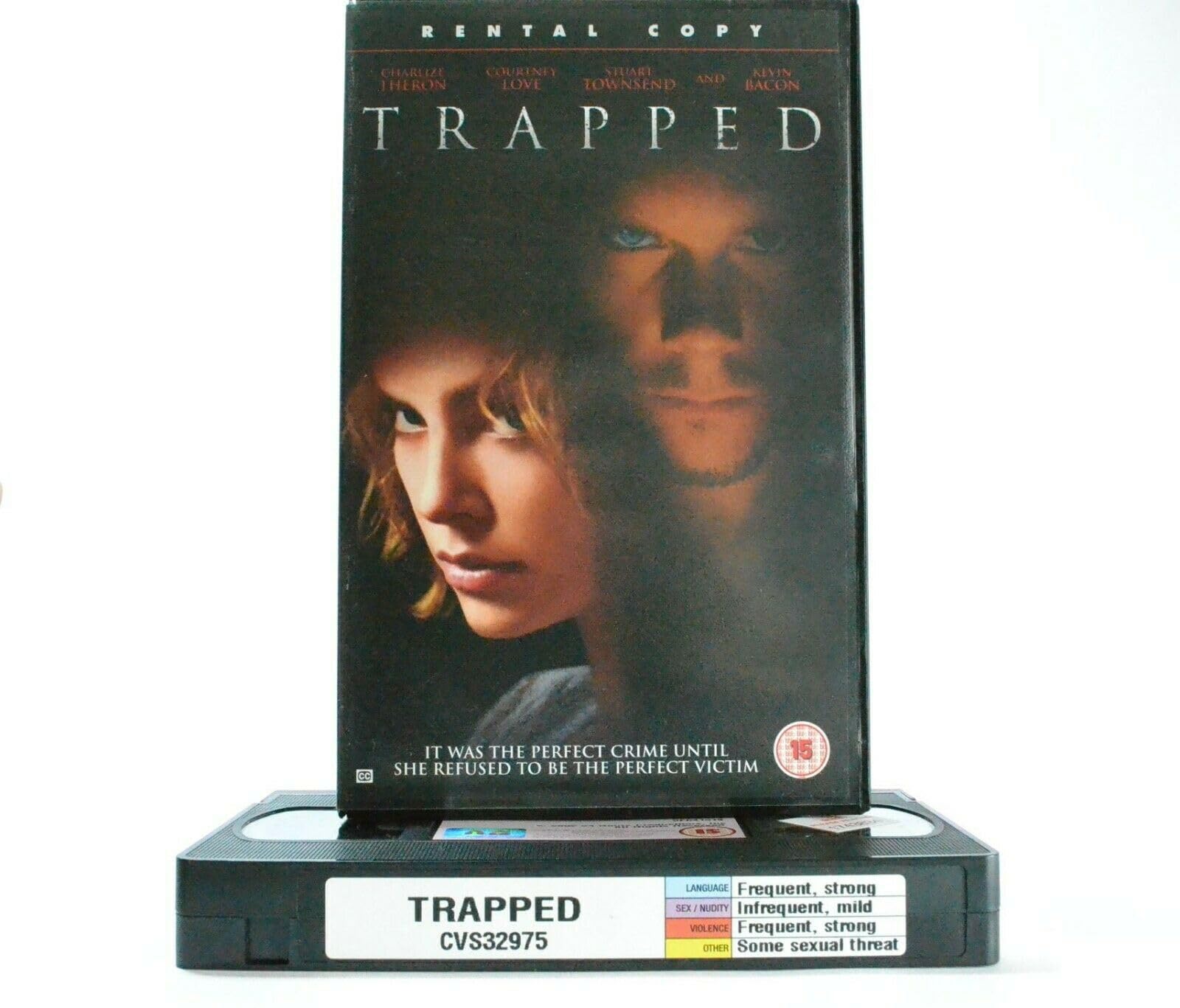 Trapped: Crime Thriller (2002) - Large Box - Ex-Rental - Charlize Theron - VHS