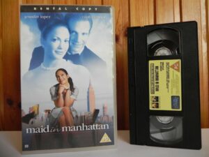 maid in manhattan - large box - columbia - romance - ex-rental - lopez - vhs