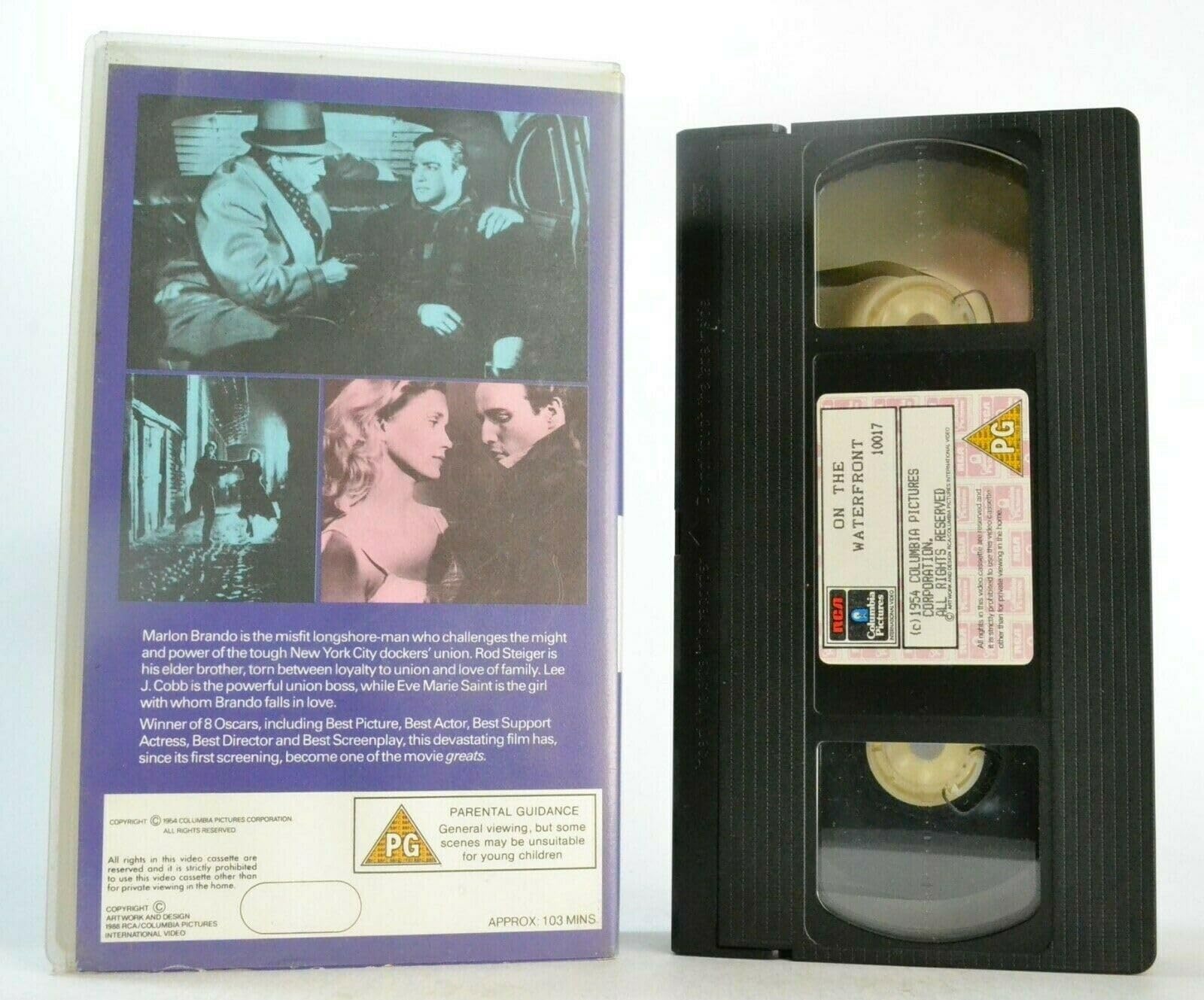 On The Waterfront: (1954) Columbia Pictures - Crime Drama - Marlon Brando - VHS