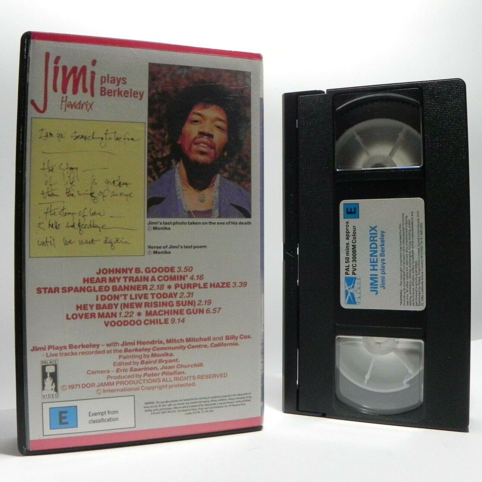 Jimi Hendrix Plays Berkley - An Electric Experience - Rock And Roll - Pal VHS