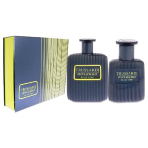 Trussardi Riflesso Blue Vibe Men 3.4 oz EDT Spray, 1oz EDT Spray 2 Pc Gift Set