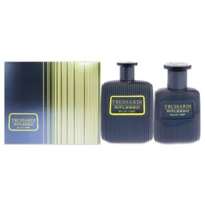 trussardi riflesso blue vibe men 3.4 oz edt spray, 1oz edt spray 2 pc gift set