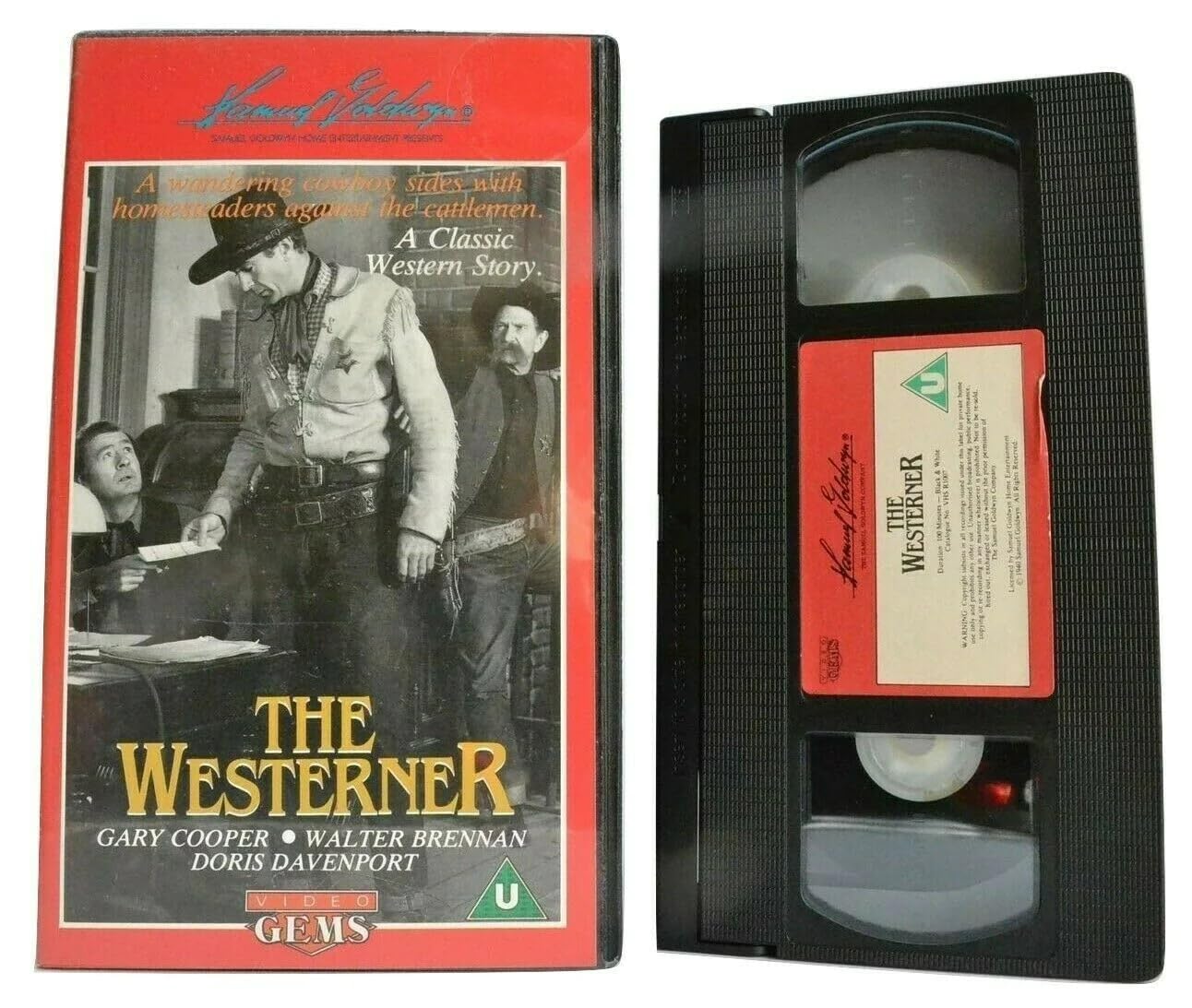 The Westerner (1940); [Video Gems]: Romantic Western - Gary Cooper - Pal VHS