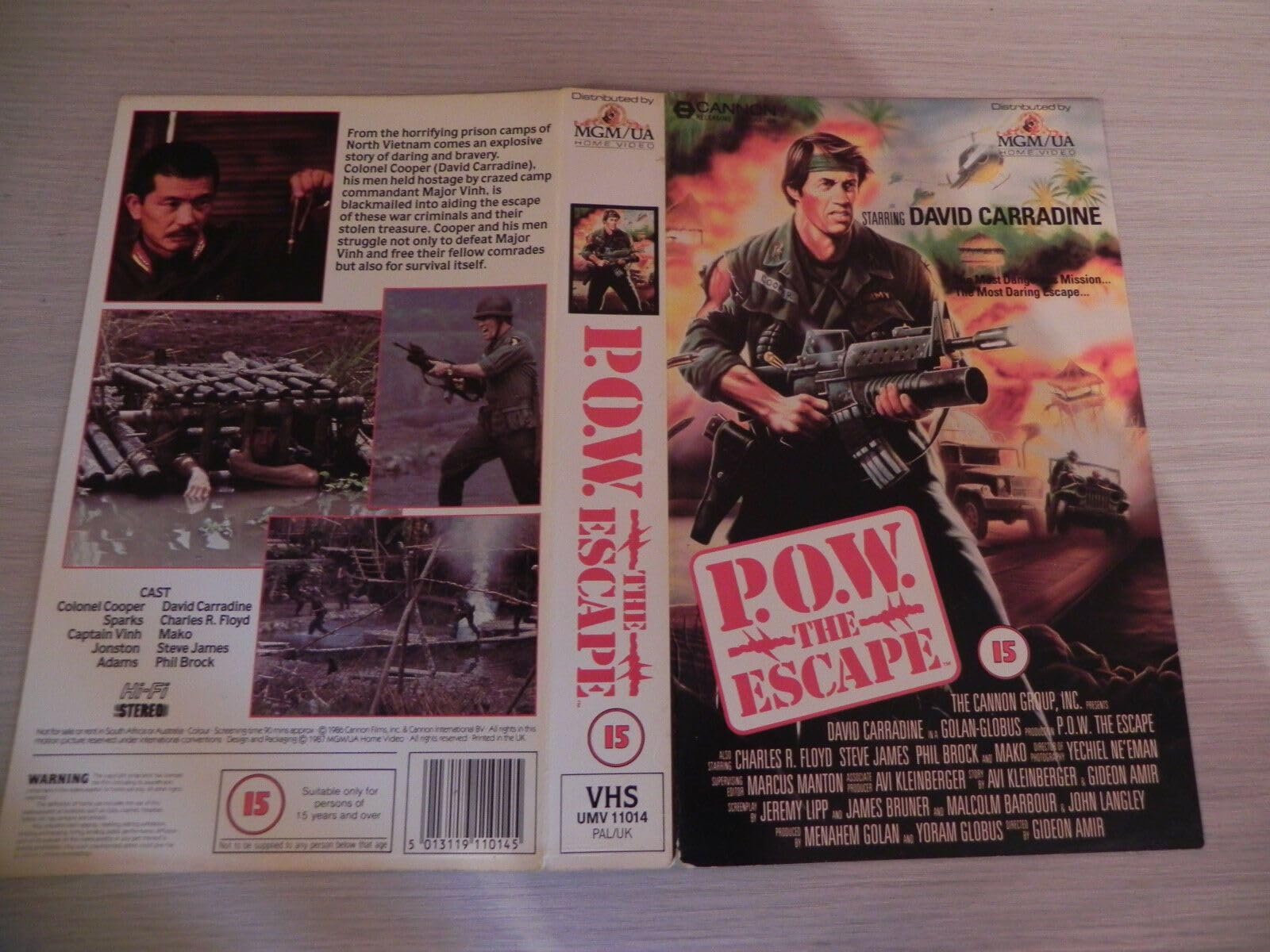 P.O.W. The Escape (Double Sleeve) Action [Large Box] Rental - David Carradine - Pal VHS