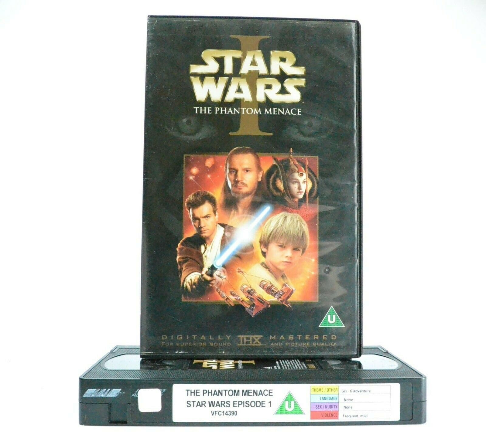 Star Wars: The Phantom Menace - Liam Neeson - Universal - Vintage - Pal VHS