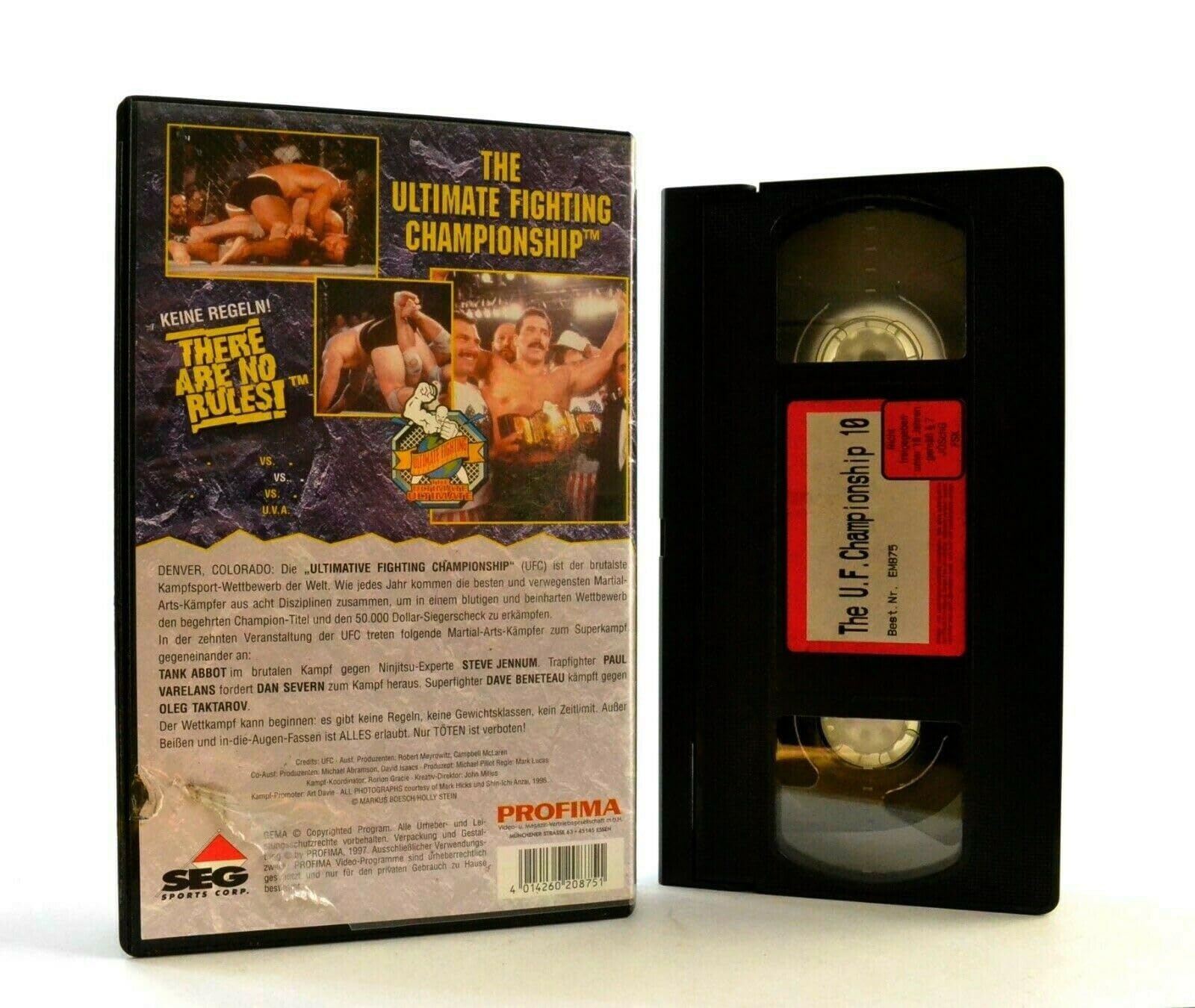 The Ultimate Fighting Championship - Martial Arts - Paul Varelans - Pal VHS