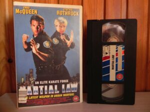 martial law - cynthia rothrock/carradine - dim mak gcrime - big ex-rental - vhs