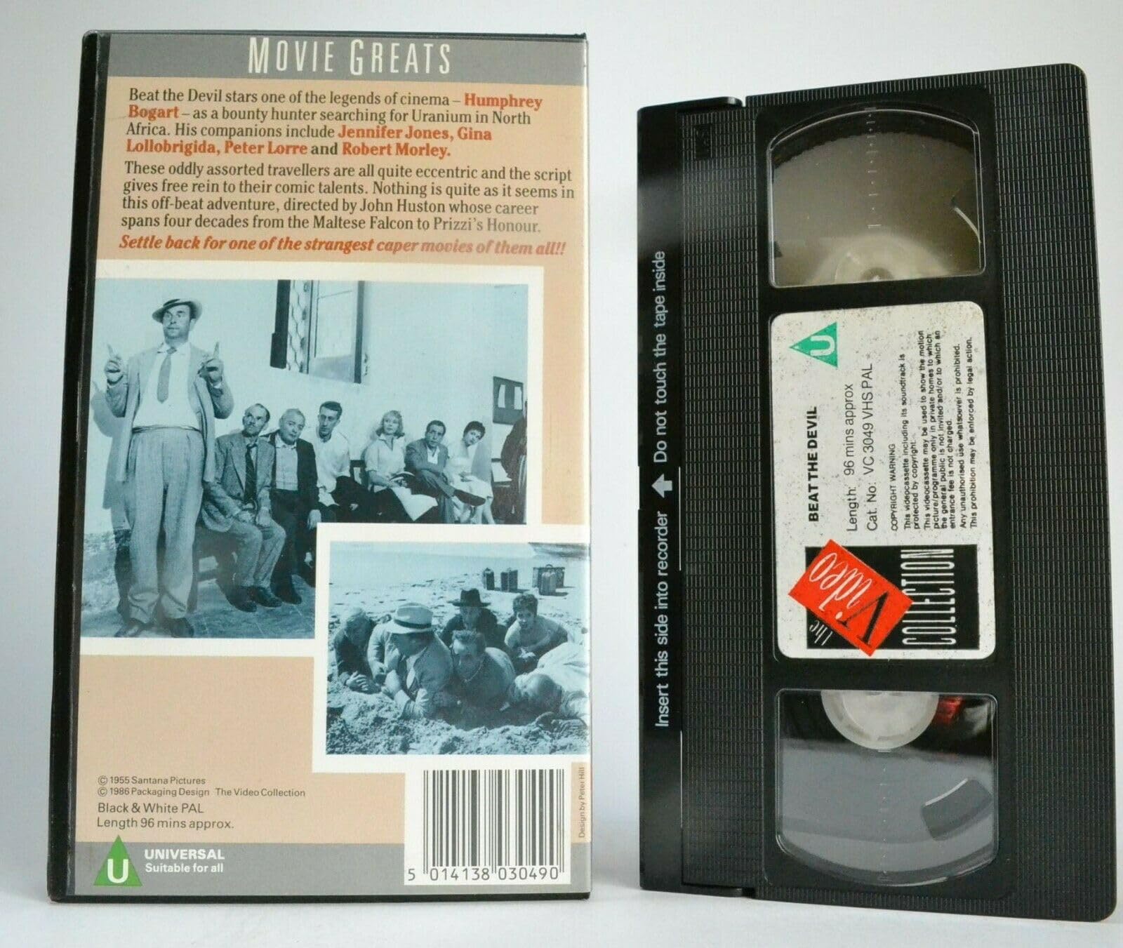 Beat The Devil (1963): Action Adventure - Humphrey Bogart / Jennifer Jones - VHS