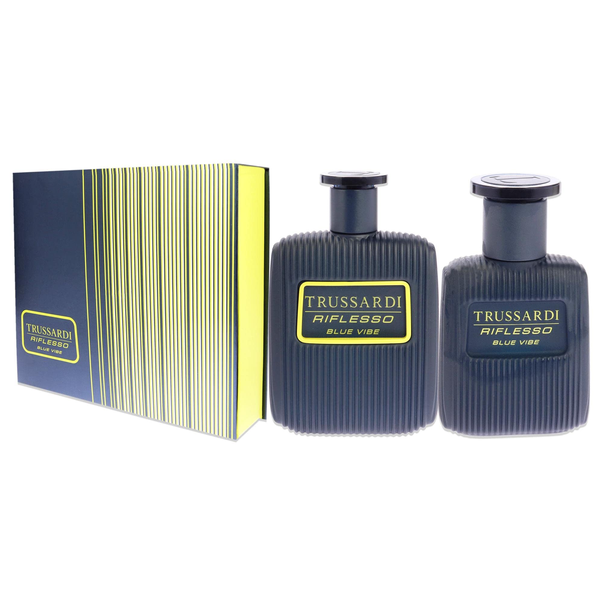 Trussardi Riflesso Blue Vibe Men 3.4 oz EDT Spray, 1oz EDT Spray 2 Pc Gift Set