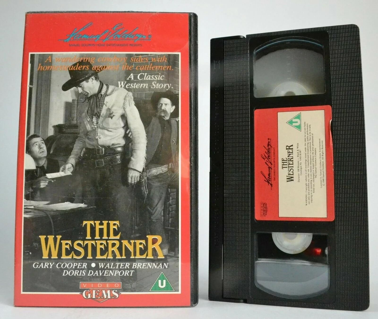 The Westerner (1940); [Video Gems]: Romantic Western - Gary Cooper - Pal VHS