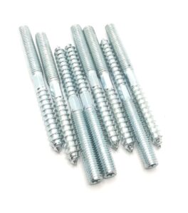 hanger bolt m8x90 silvery double headed bolt self-tapping screw with hexagon for furniture 8pcs