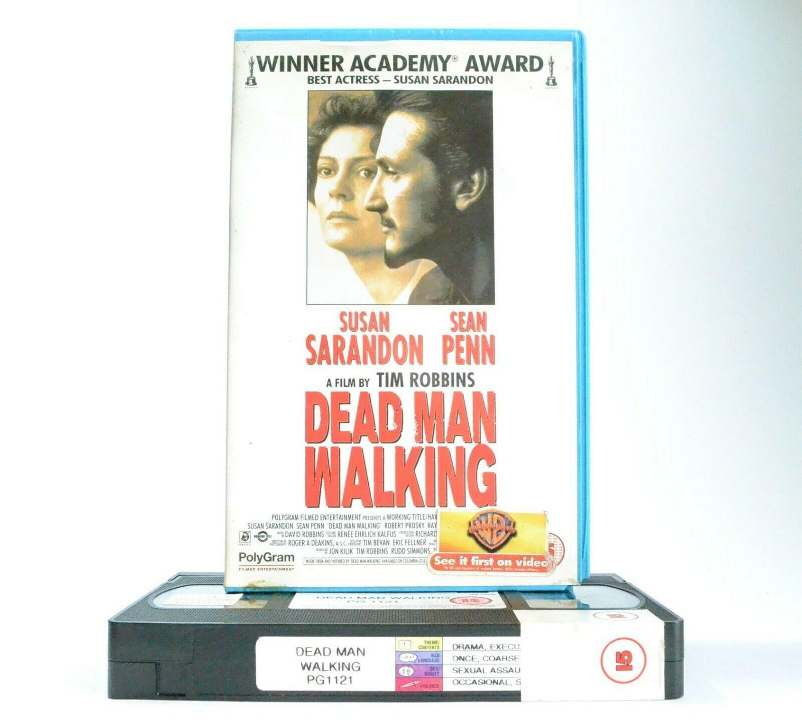 Dead Man Walking (1995); [Tim Robbins] Crime Drama - Large Box - Sean Penn - VHS